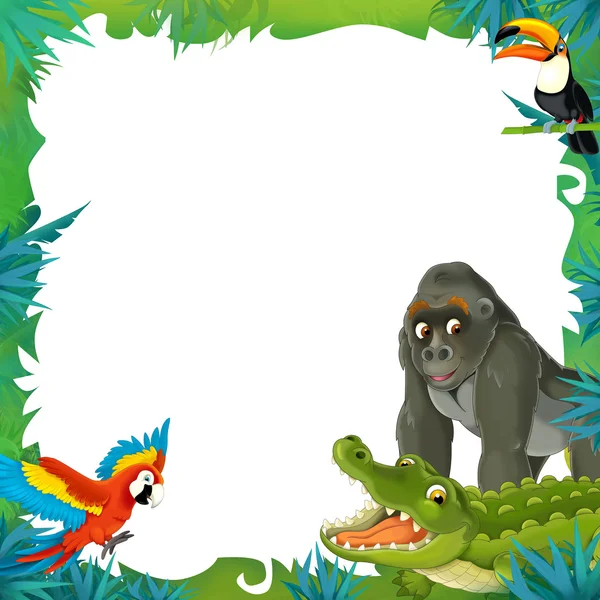Cartoon safari- Frame - border Stock Photo by ©agaes8080 28328863
