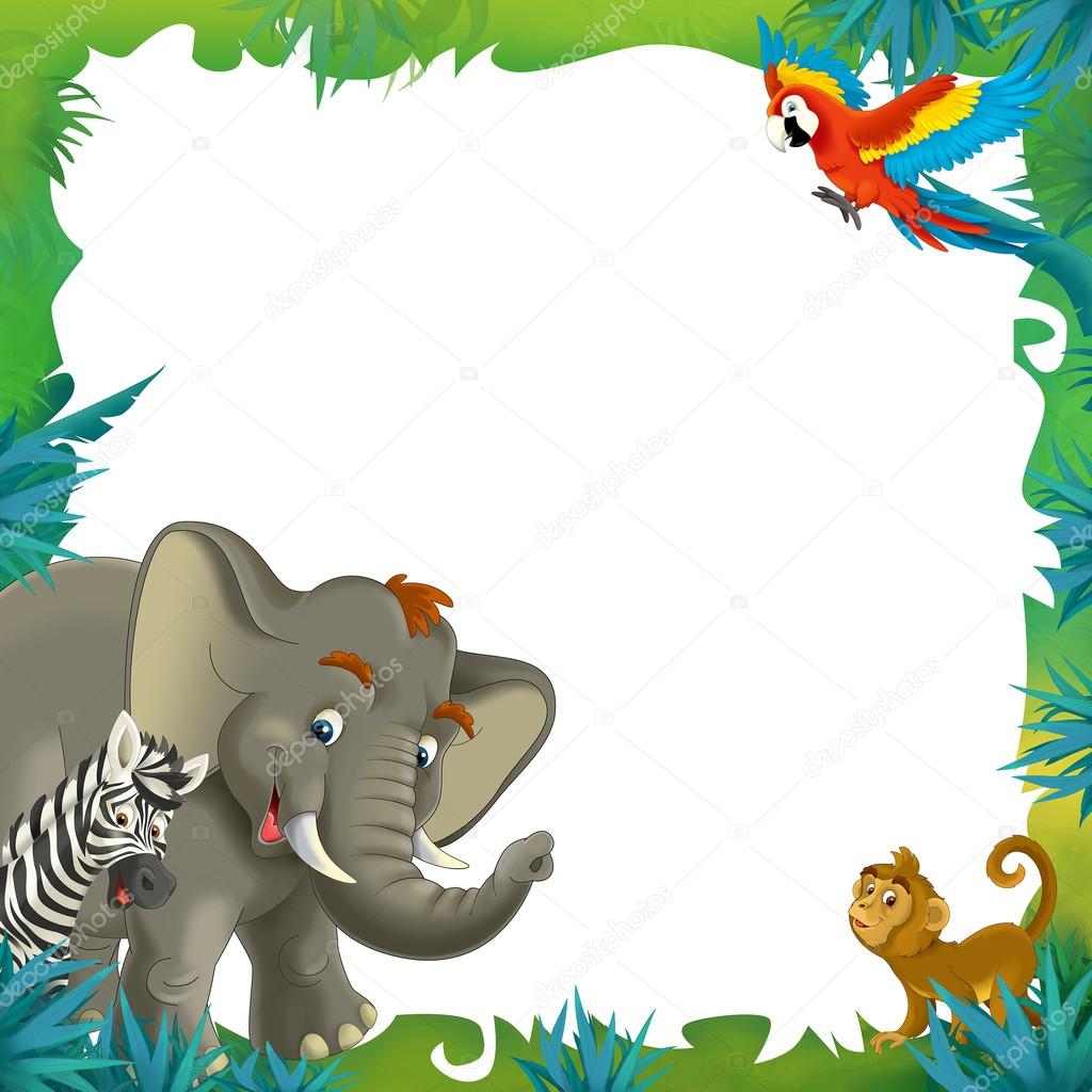Cartoon safari- Frame - border Stock Photo by ©agaes8080 28328851