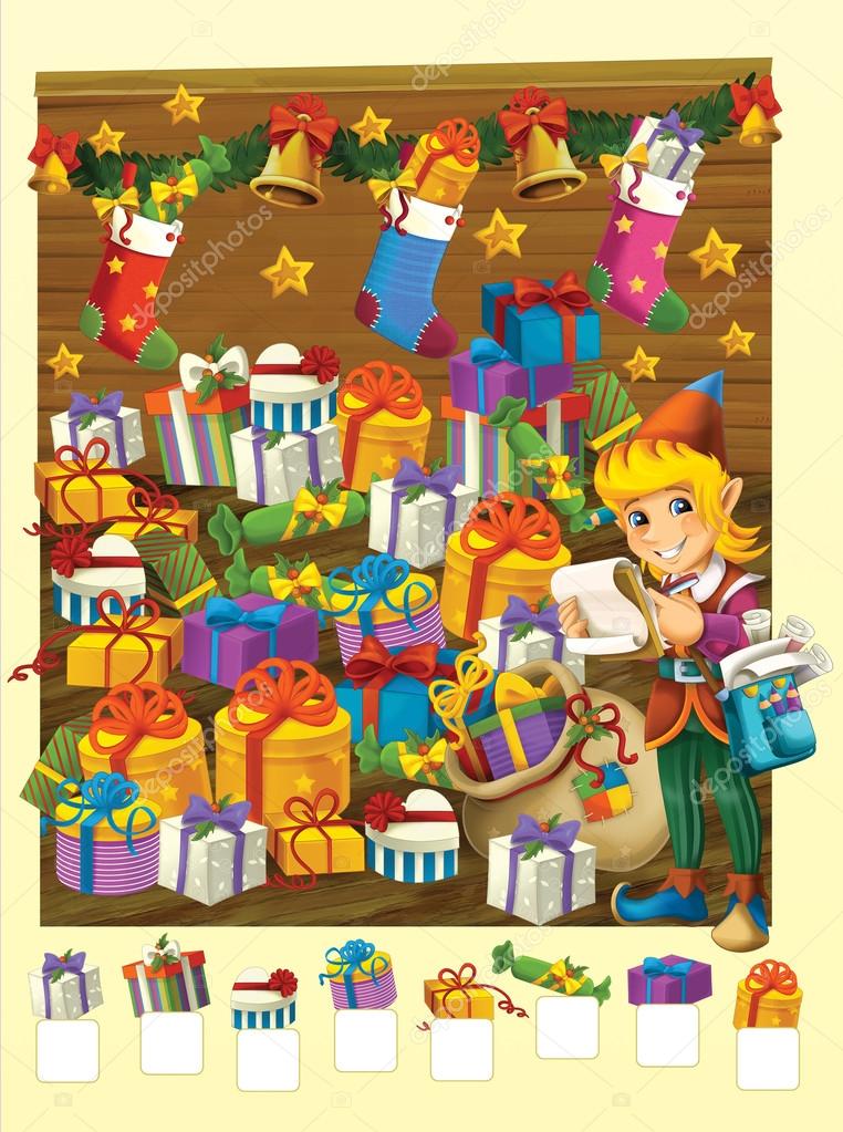 Christmas exercise - task for the children Stock Illustration by ...