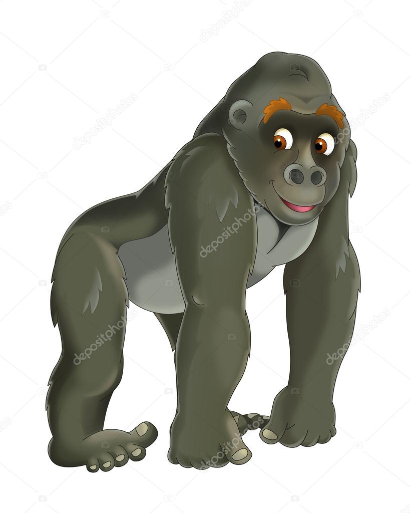 Gorila de dibujos animados - ilustración para los niños: fotografía de ...