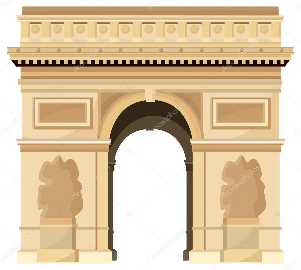 Cartoon architecture - Arc de Triomphe Stock Illustration by ©agaes8080 ...