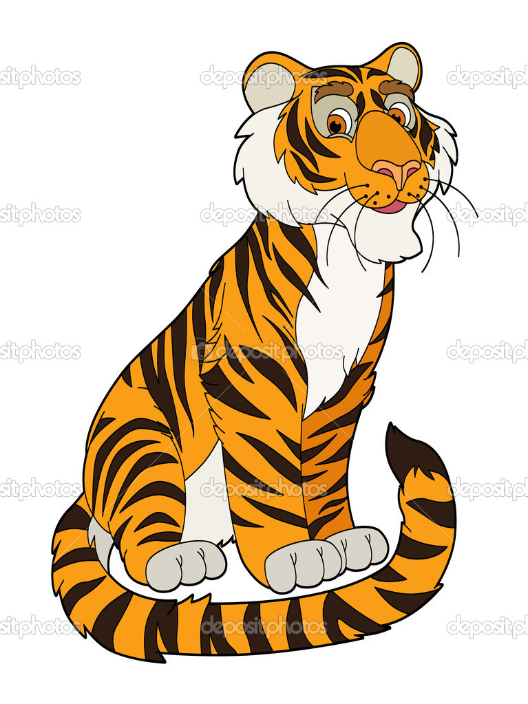 Caricatura tigre — Foto de stock © agaes8080 #46731737