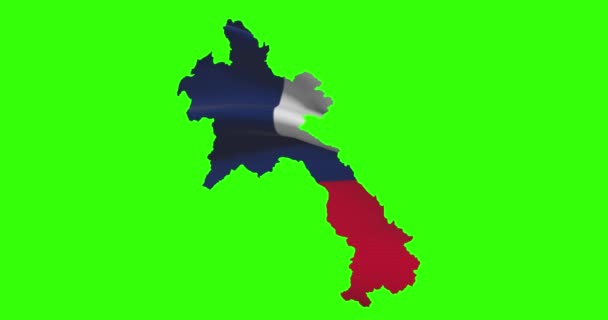 Botswana Country Shape Outline Green Screen National Flag Waving ...