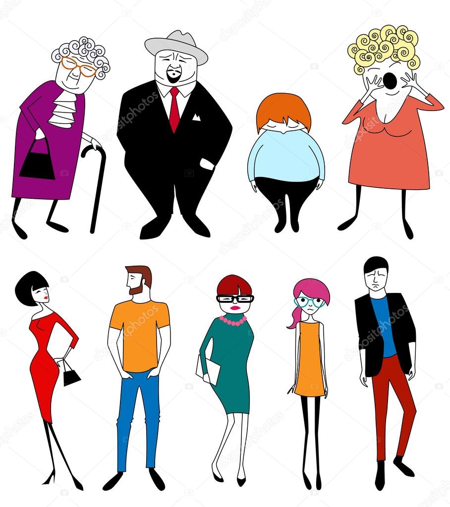 Personajes de dibujos animados Vector de stock #40947461 de ©marzacz