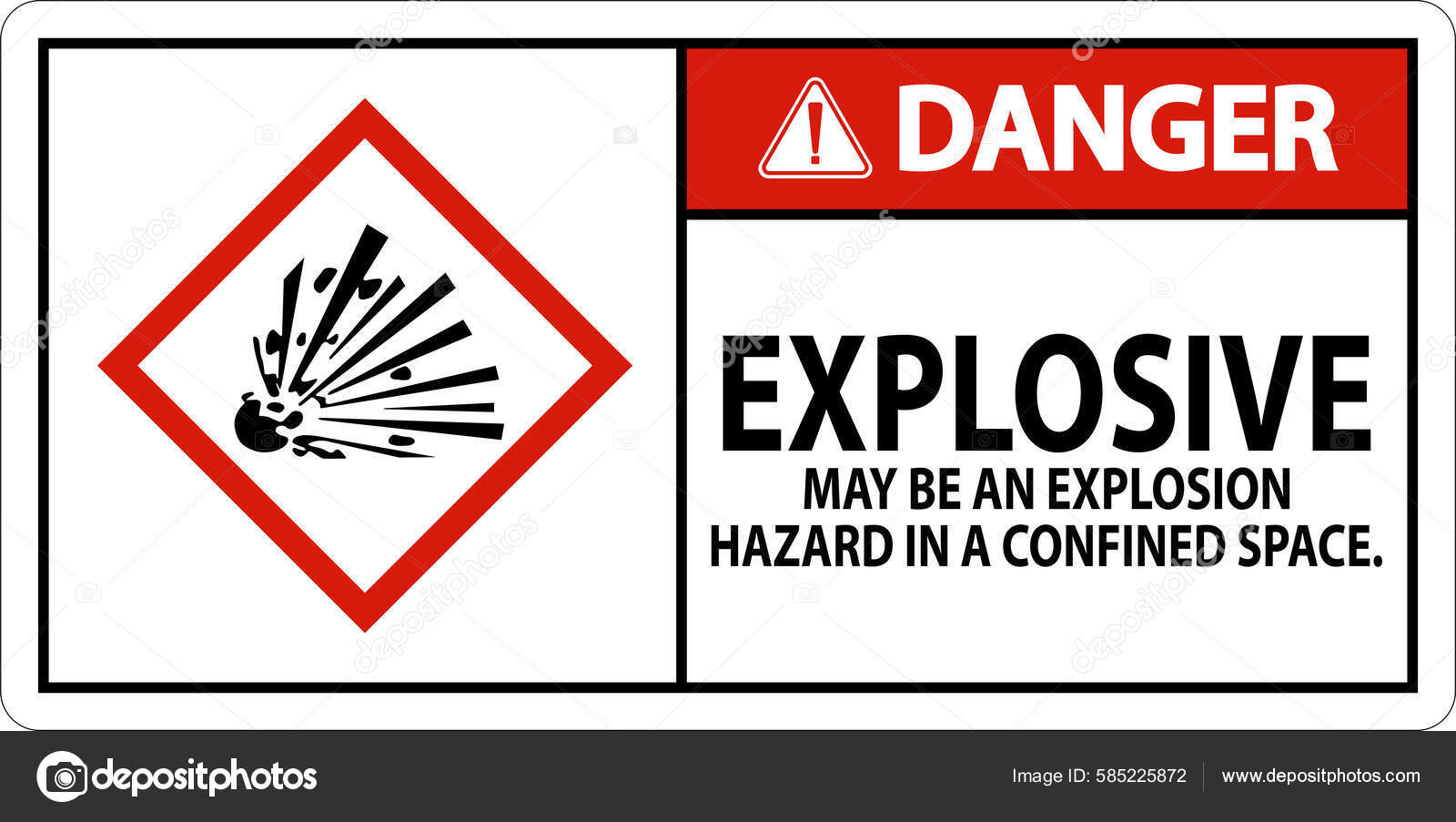 Danger Explosive Ghs Sign White Background Stock Vector by ©Seetwo ...