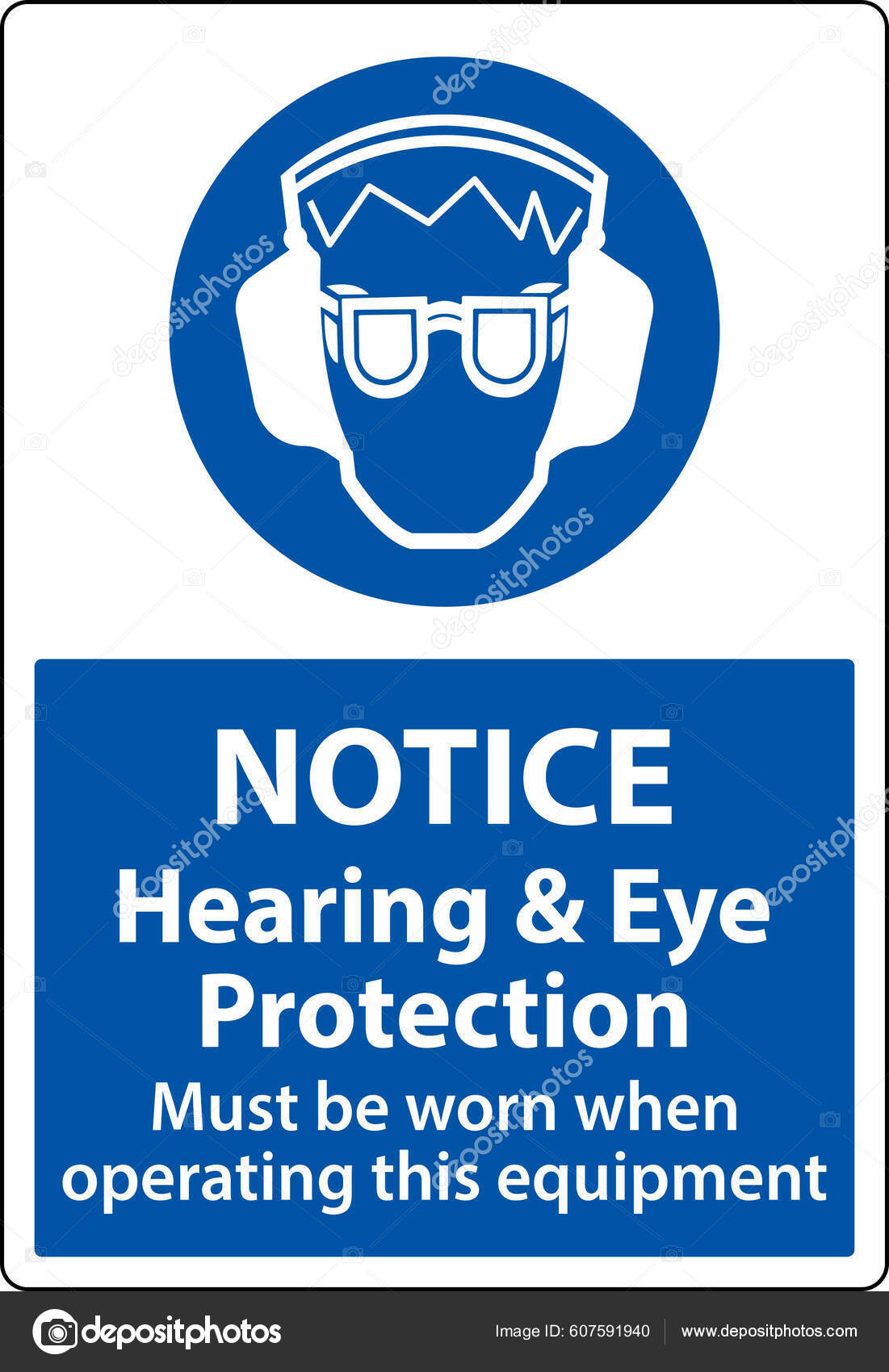 Eye And Ear Protection Sign