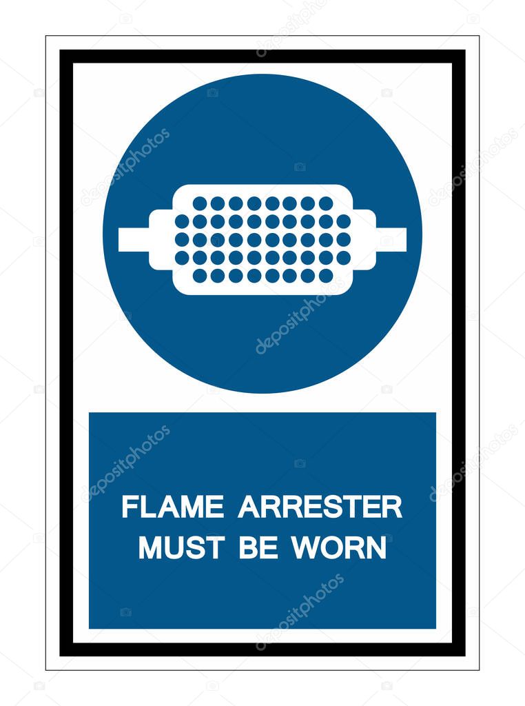 El pararrayos de llama se debe usar Aislamiento de signos de s mbolo sobre fondo blanco ...