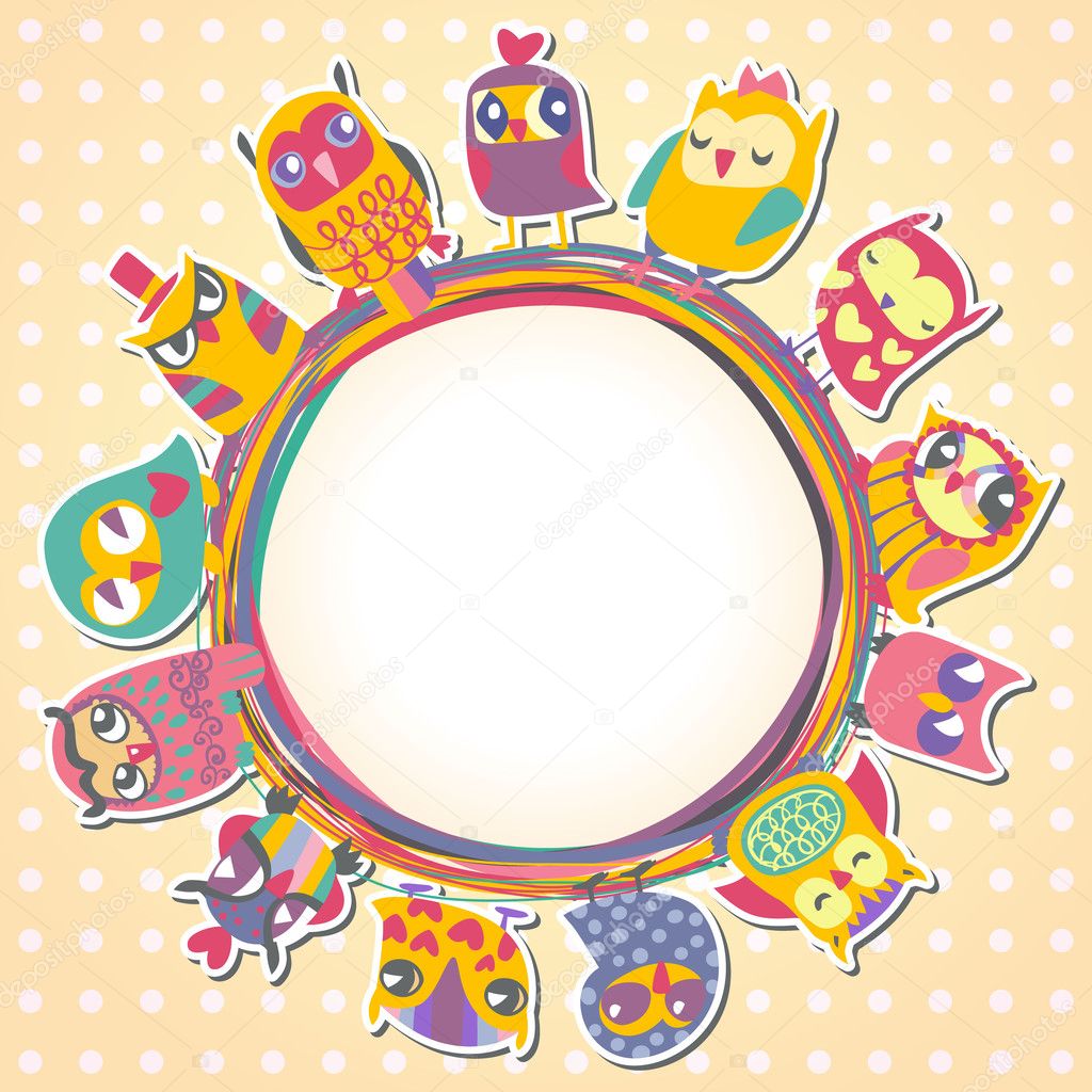 Cute Owl Borders And Frames