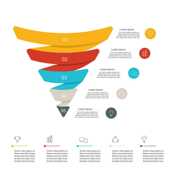 Pyramid Infographics Funnel Pyramid Charts Stock Vector by ©Shinuya ...