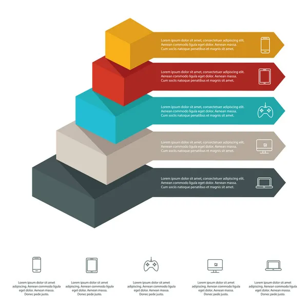 Pyramid Infographics Funnel Pyramid Charts Stock Vector by ©Shinuya ...