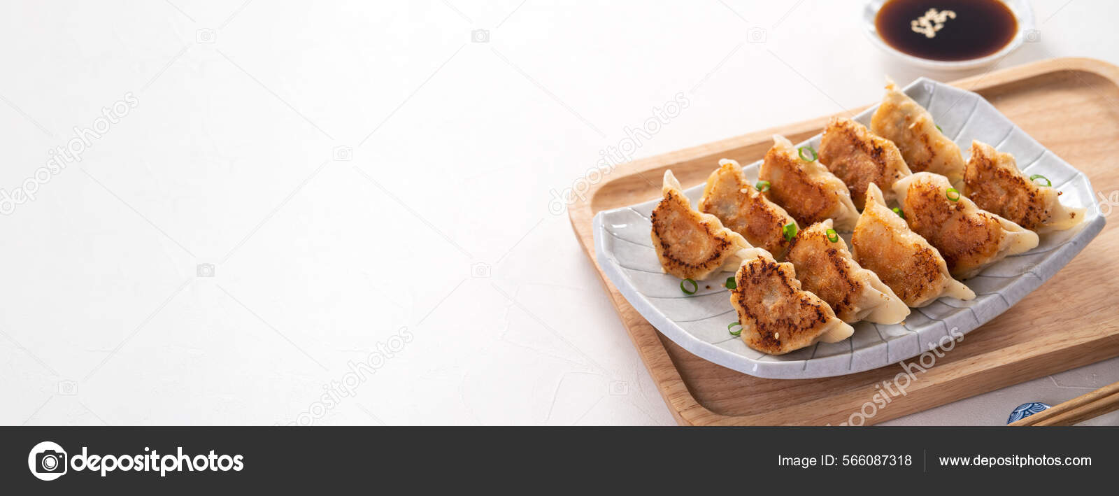 Taiwanese Japanese Pan Fried Gyoza Dumpling Jiaozi Food Plate Soy Stock Photo by ©romixcontact ...