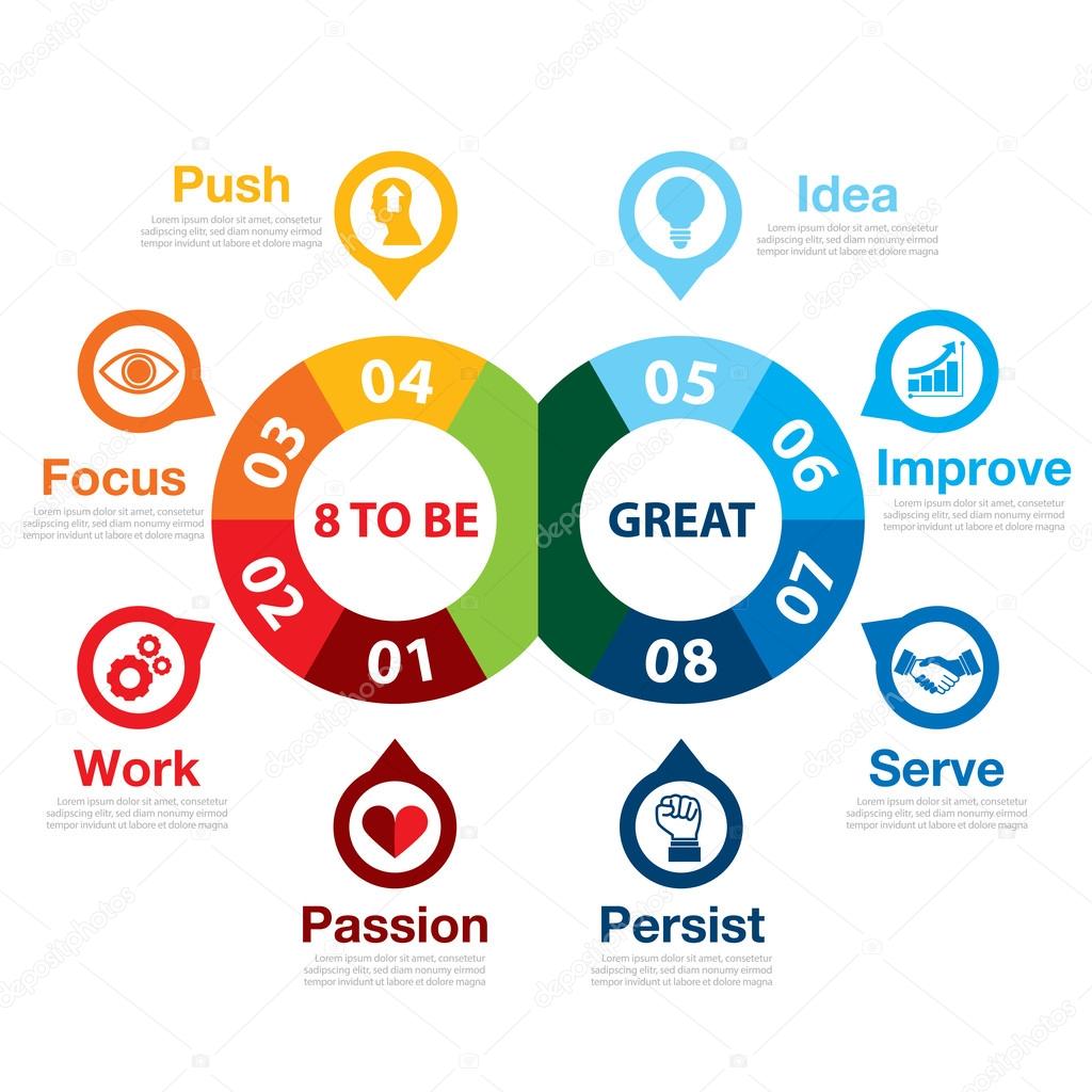 8 to be great Stock Vector Image by ©Pornthep #38303019