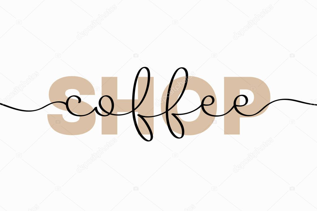 Letras de cafetería. Ilustración vectorial de tipografía creativa con ...