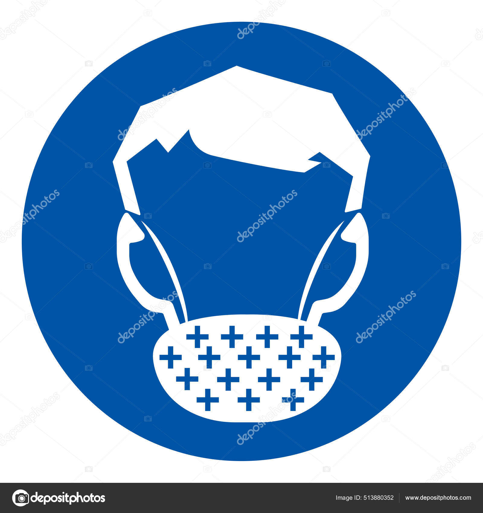 Signe Symbole Protection Barbe Illustration Vectorielle Isoler Sur L ...