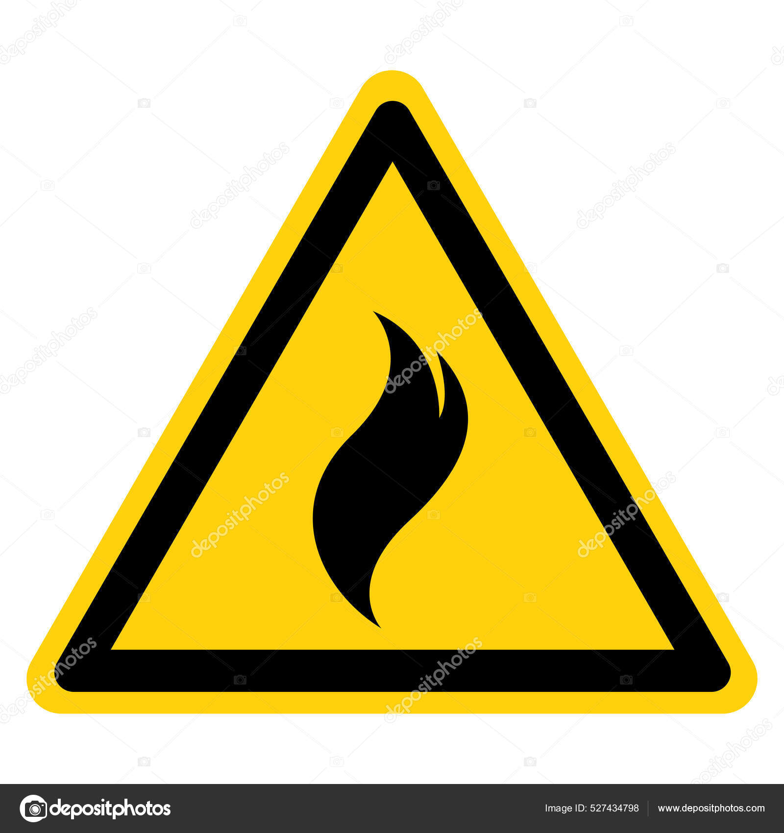 Warning Flammable Symbol Sign Vector Illustration Isolate White ...