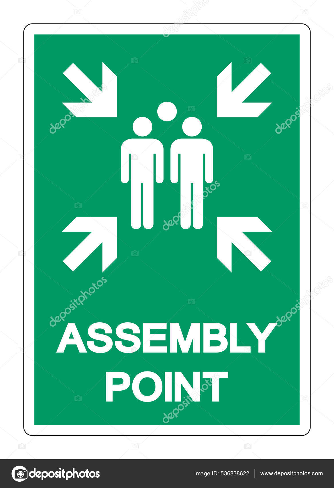 Assembly Point Symbol Sign Vector Illustration Isolated White ...