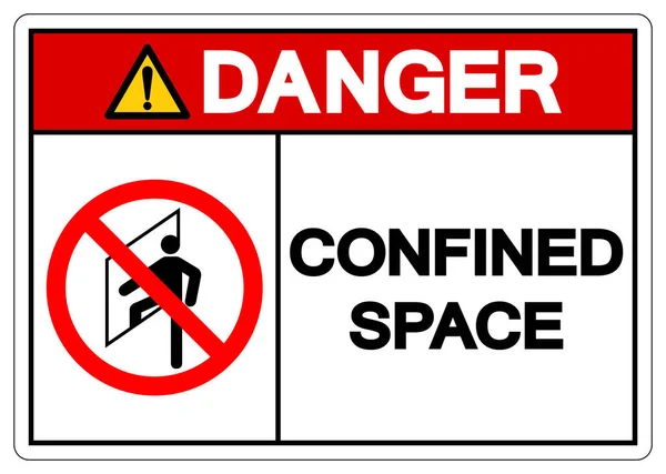 Safety First Confined Space Symbol Sign ,Vector Illustration, Isolate ...