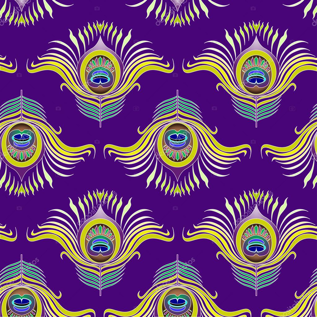 Peacock Feathers Vector Seamless Pattern ⬇ Vector Image By © Alisared835 Vector Stock 39495565
