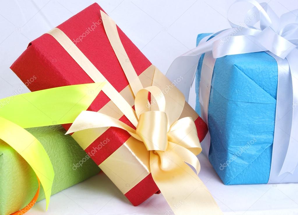 Color package with ribbon Stock Photo by ©vondris 27225537