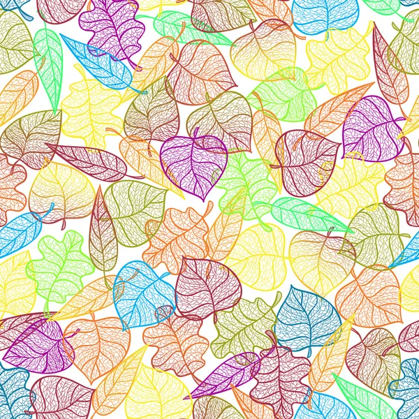 Autumn transparent leaves pattern background. — Stock Vector ...