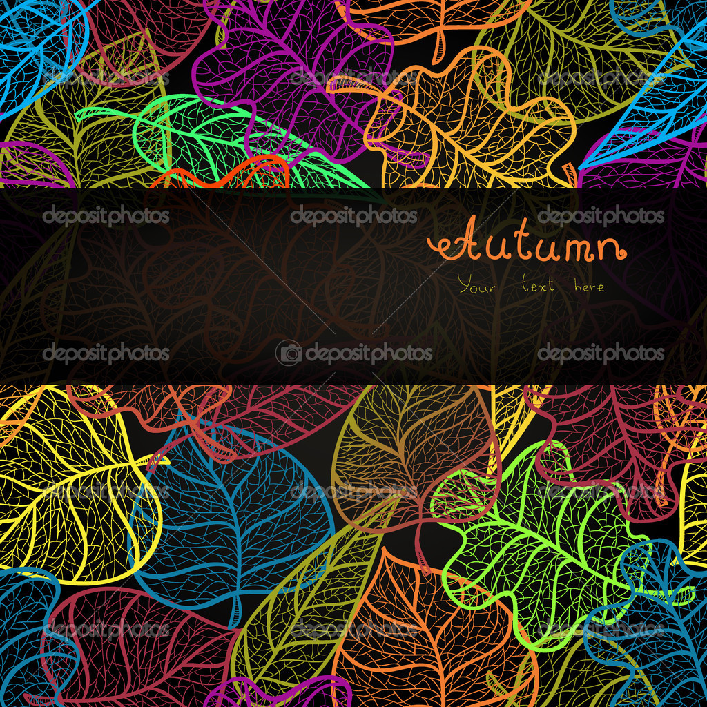 Autumn transparent leaves pattern background Stock Vector Image by ...