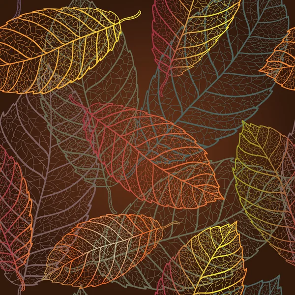 Autumn transparent leaves pattern background Stock Vector Image by ...