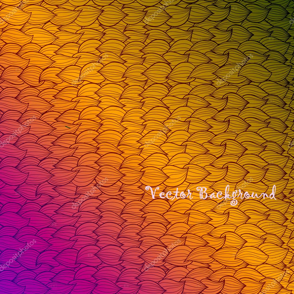 Hand-drawn ornate abstract wave colorful background Stock Vector by ...