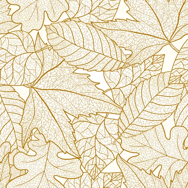 Autumn transparent leaves pattern background. — Stock Vector ...