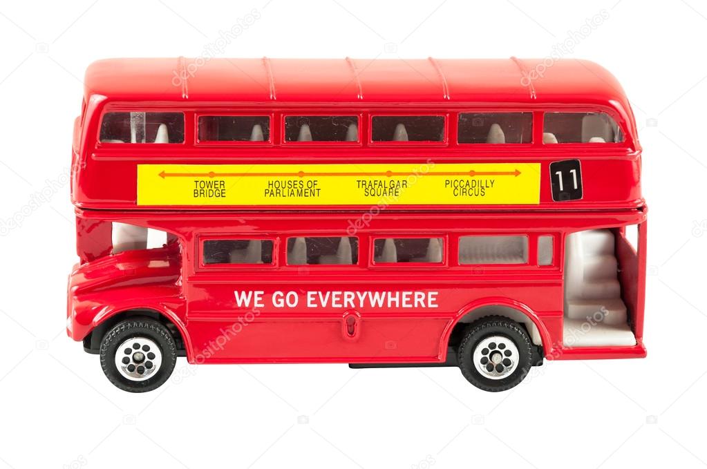 Modelo de juguete de autob s rojo de dos pisos 2024