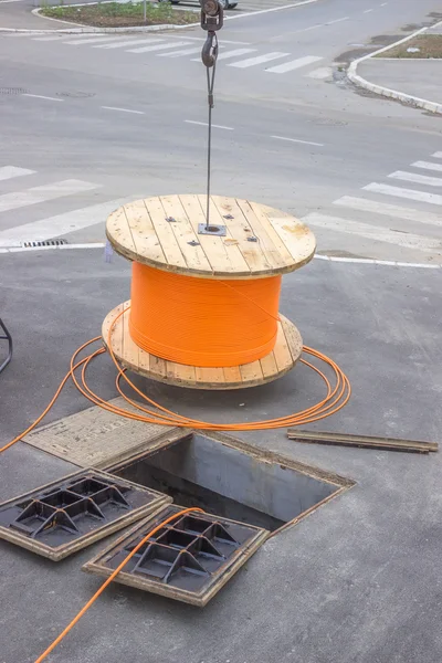 Fiber optic cable install Images, Royalty-free Stock Fiber optic cable ...