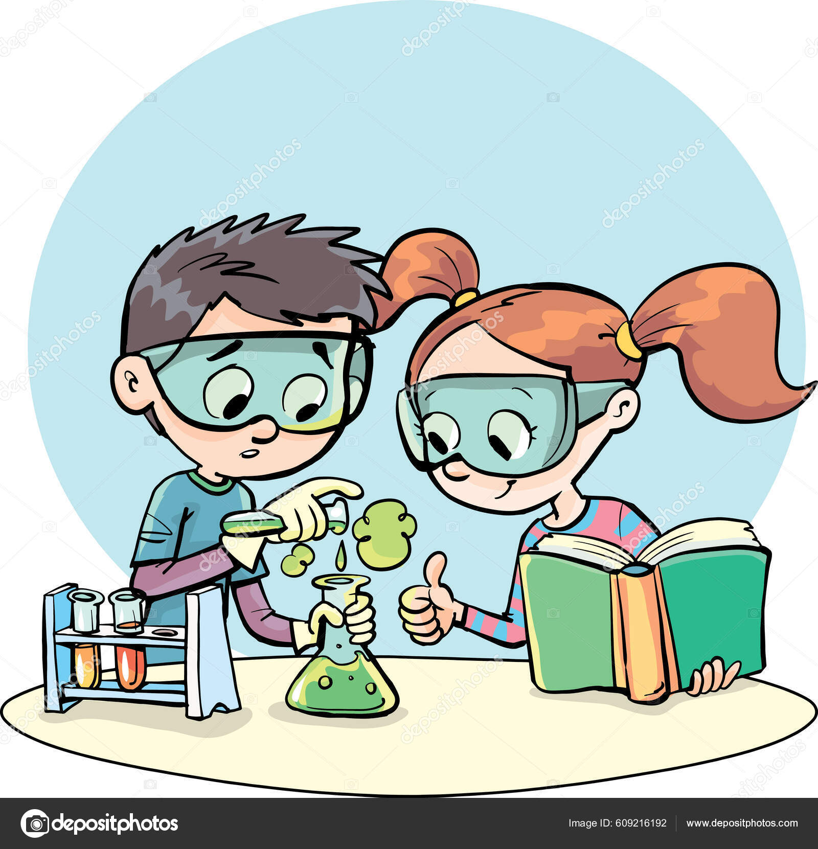 Kids Doing Science Clipart