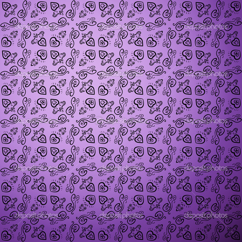 Antique pattern background. Purple seamless wallpaper Stock Vector ...