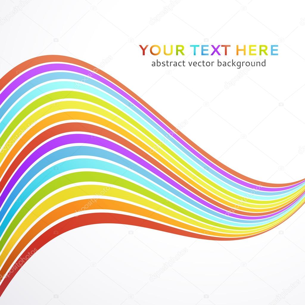 Abstract wave rainbow background. Vector illustration Stock Vector ...