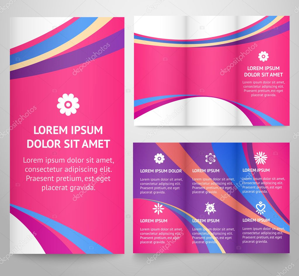 Professional three fold business flyer template Stock Vector by ©Kannaa ...