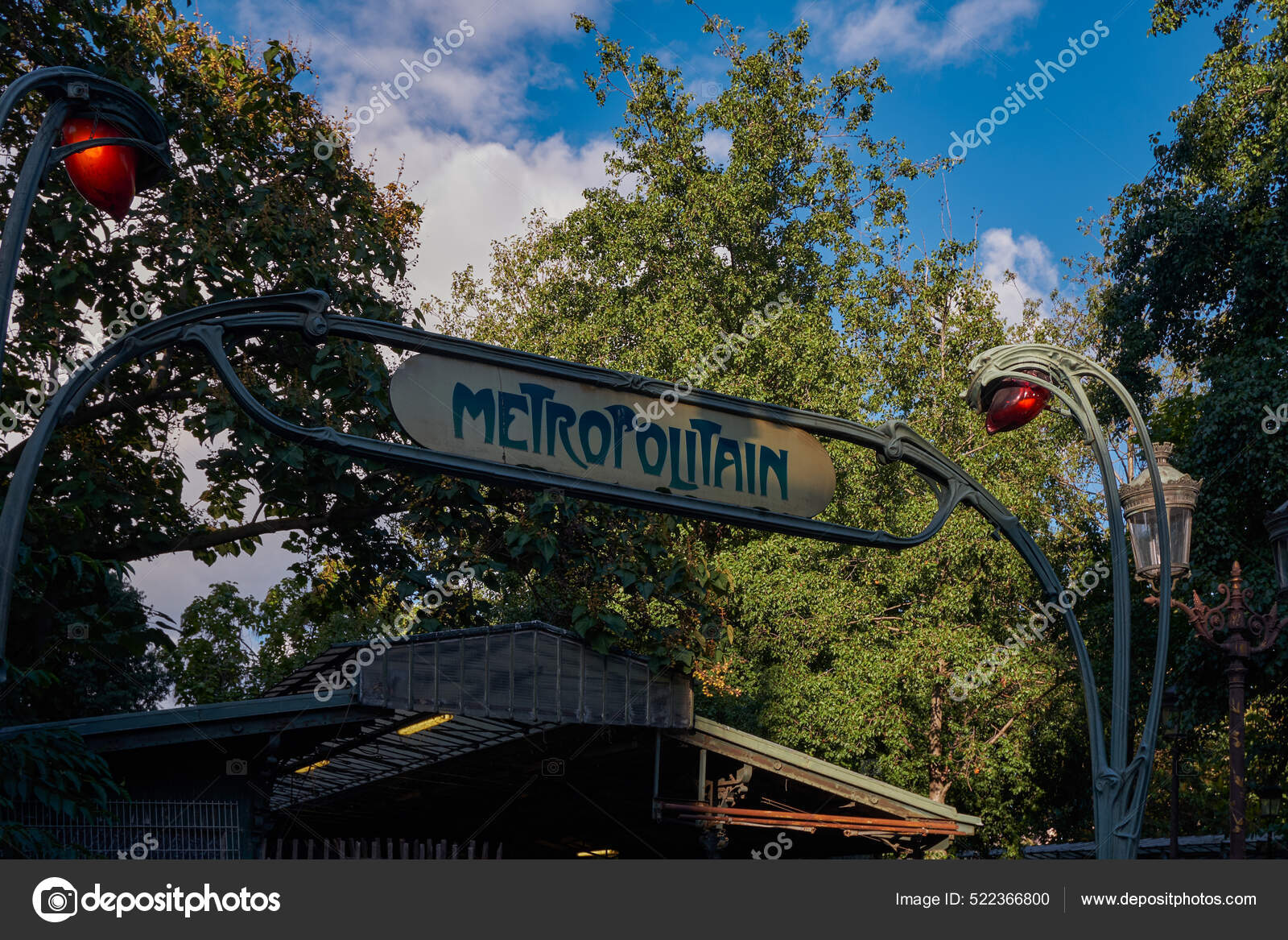 Art Nouveau Signs Canopy Entry Metropolitan Metropolitain Underground ...