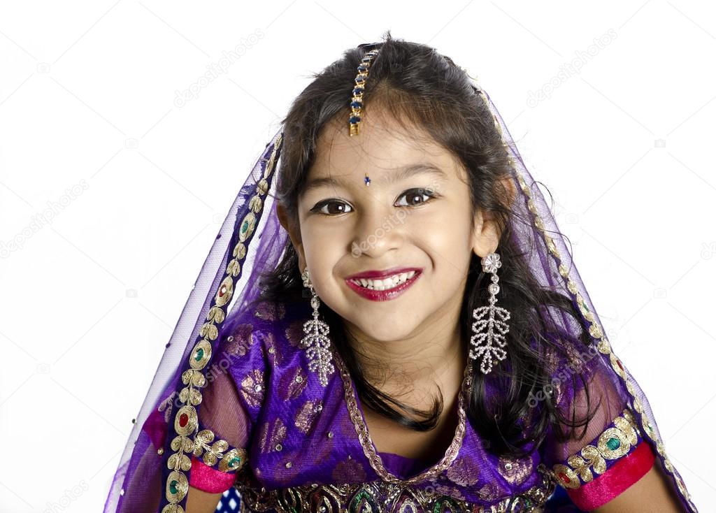 A cute little girl enjoining at her home — Stock Photo © tusharkoley_c ...