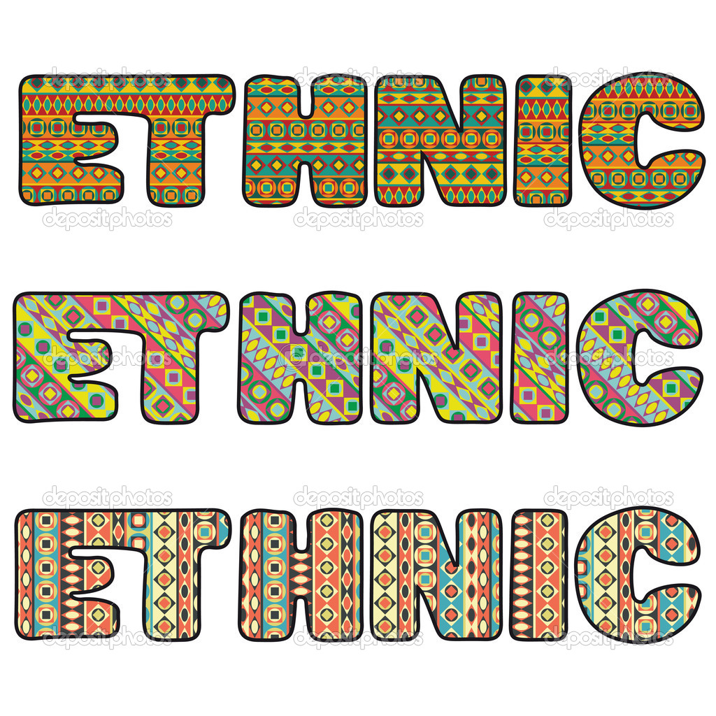 Ethnic - Ornate letters For Design — Stock Vector © LanaXml #32107081