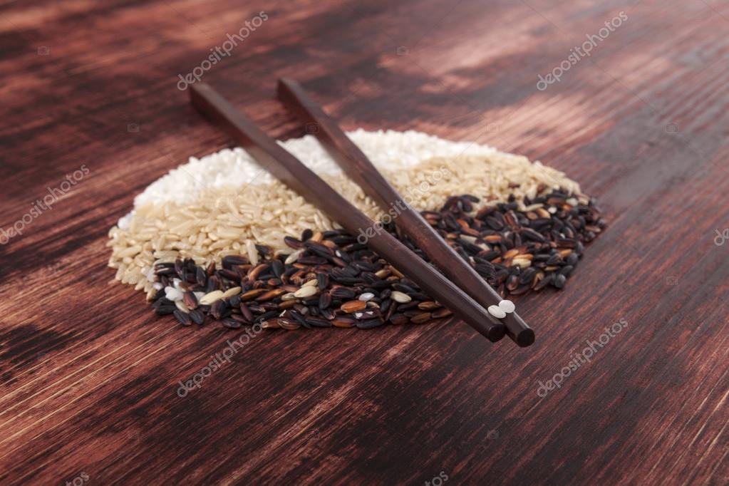 Mixed rice with chopsticks. Stock Photo by ©eskymaks 42114551