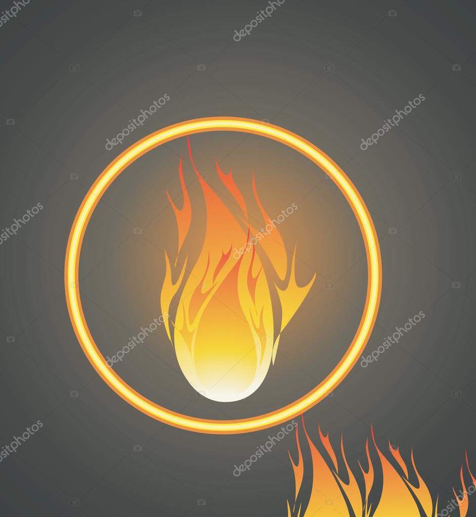 Symbol of fire in a circle Stock Vector Image by ©maaillu #31110363