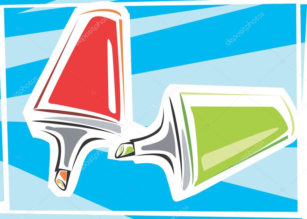 Two marker pens Stock Vector Image by ©maaillu #33128395