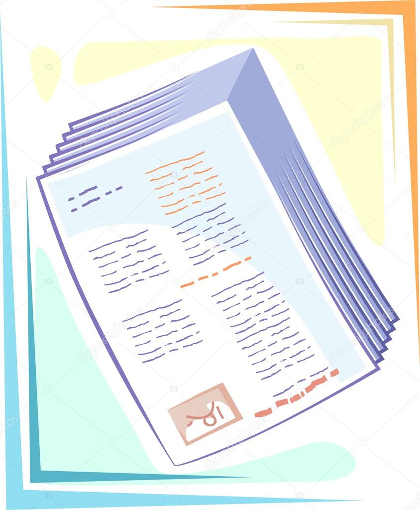 Bundle of printed papers — Stock Vector © maaillu #34740129