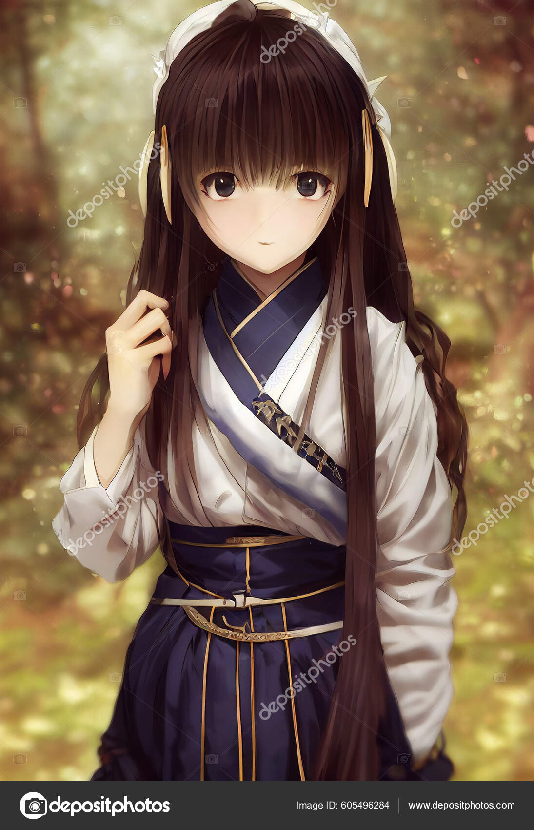 Anime Samurai Girl Drawing