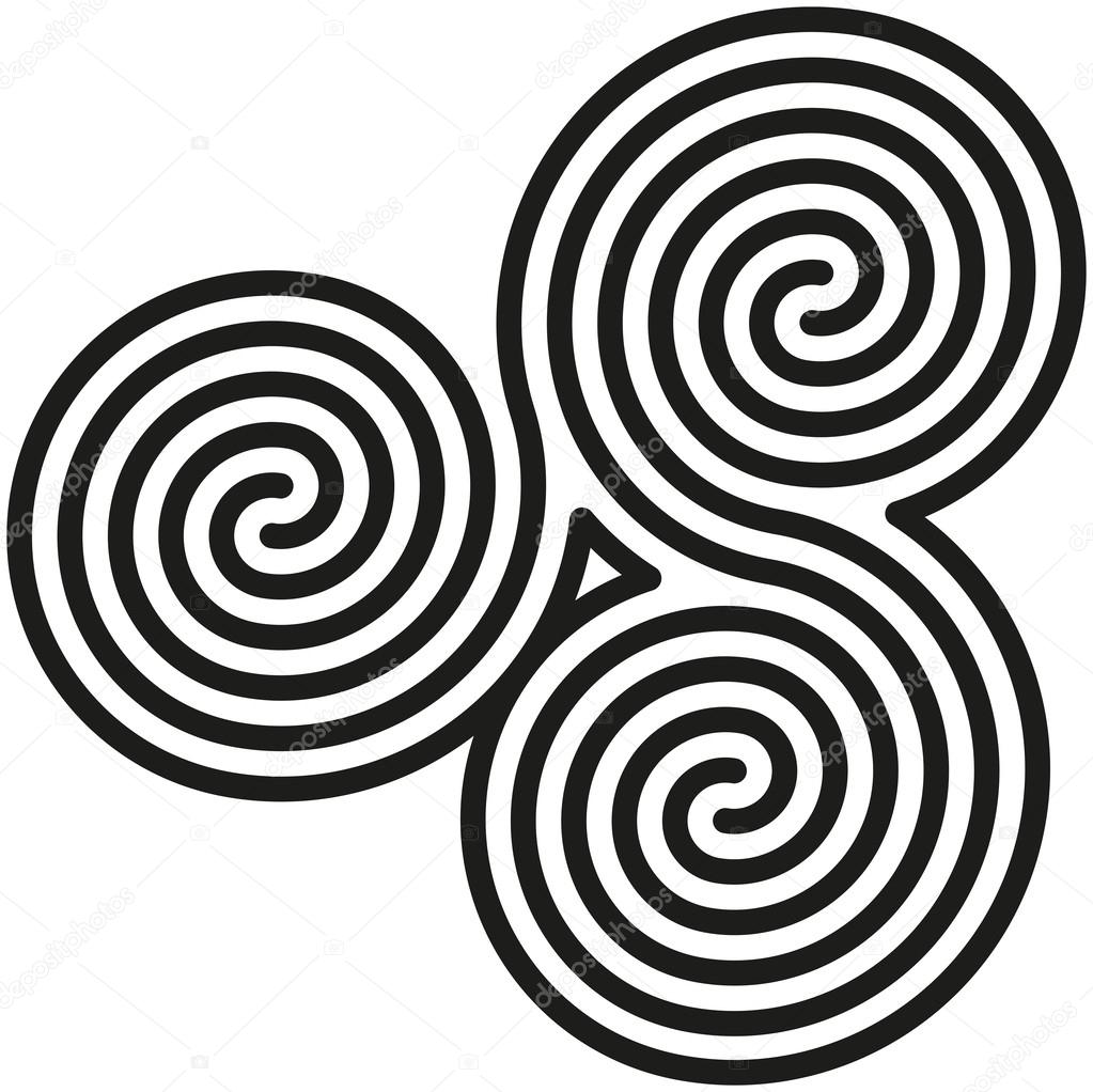 Celtic Double Spirals LabyrinthDruck Stock Vector by ©Furian 45637039