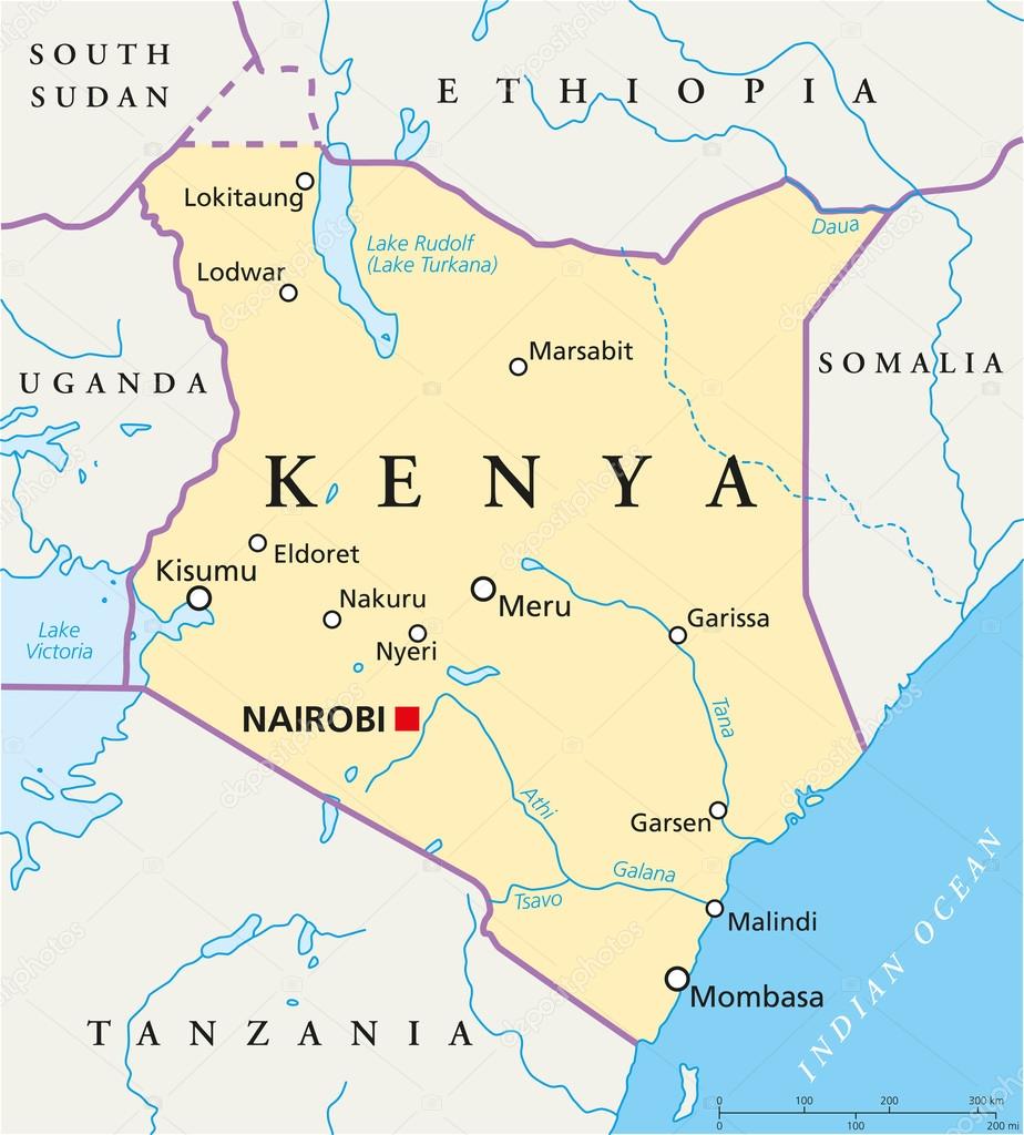 mapa político de Kenya 2022 mapa político de Kenya 2022