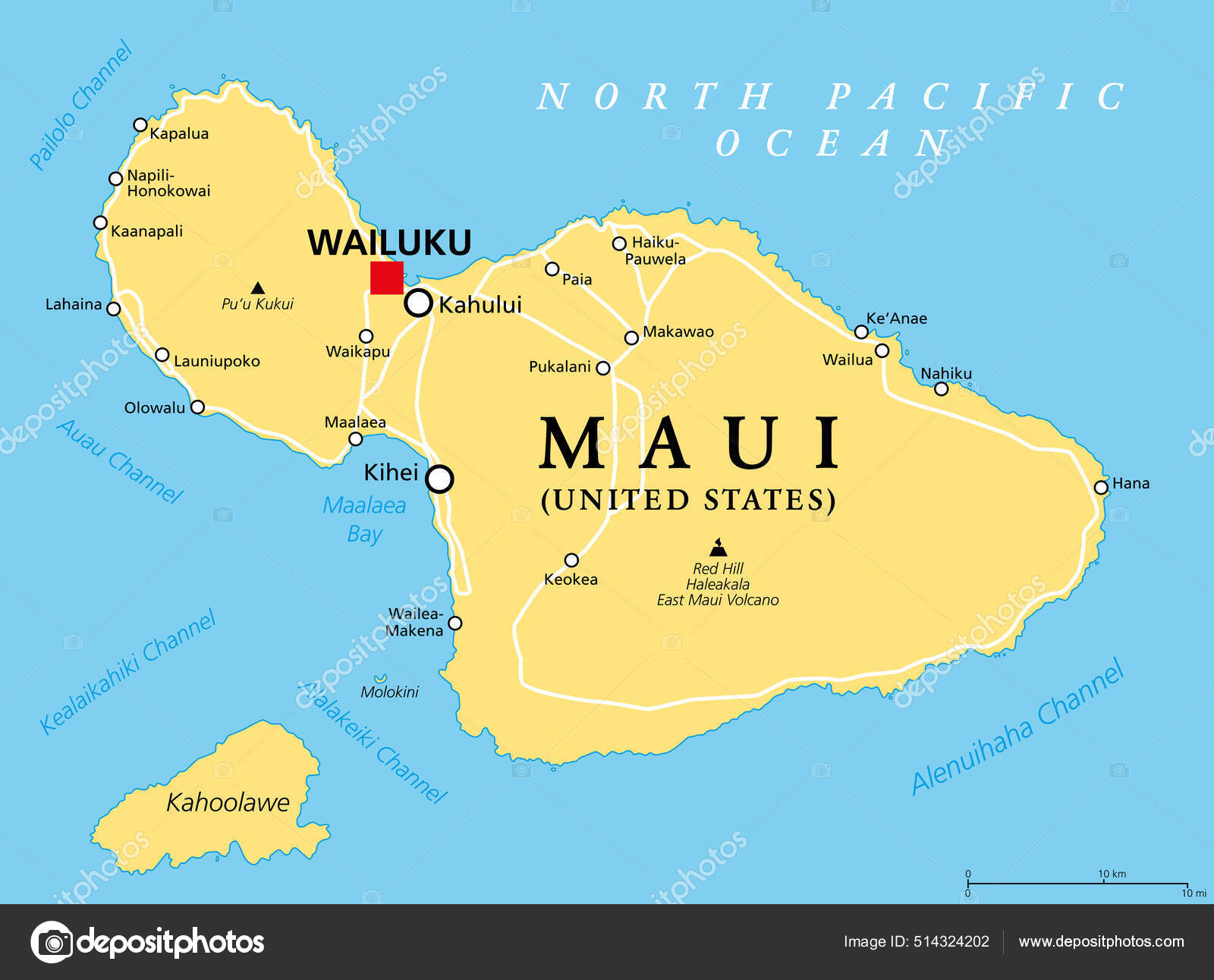 Hawaiian Islands Map Vector