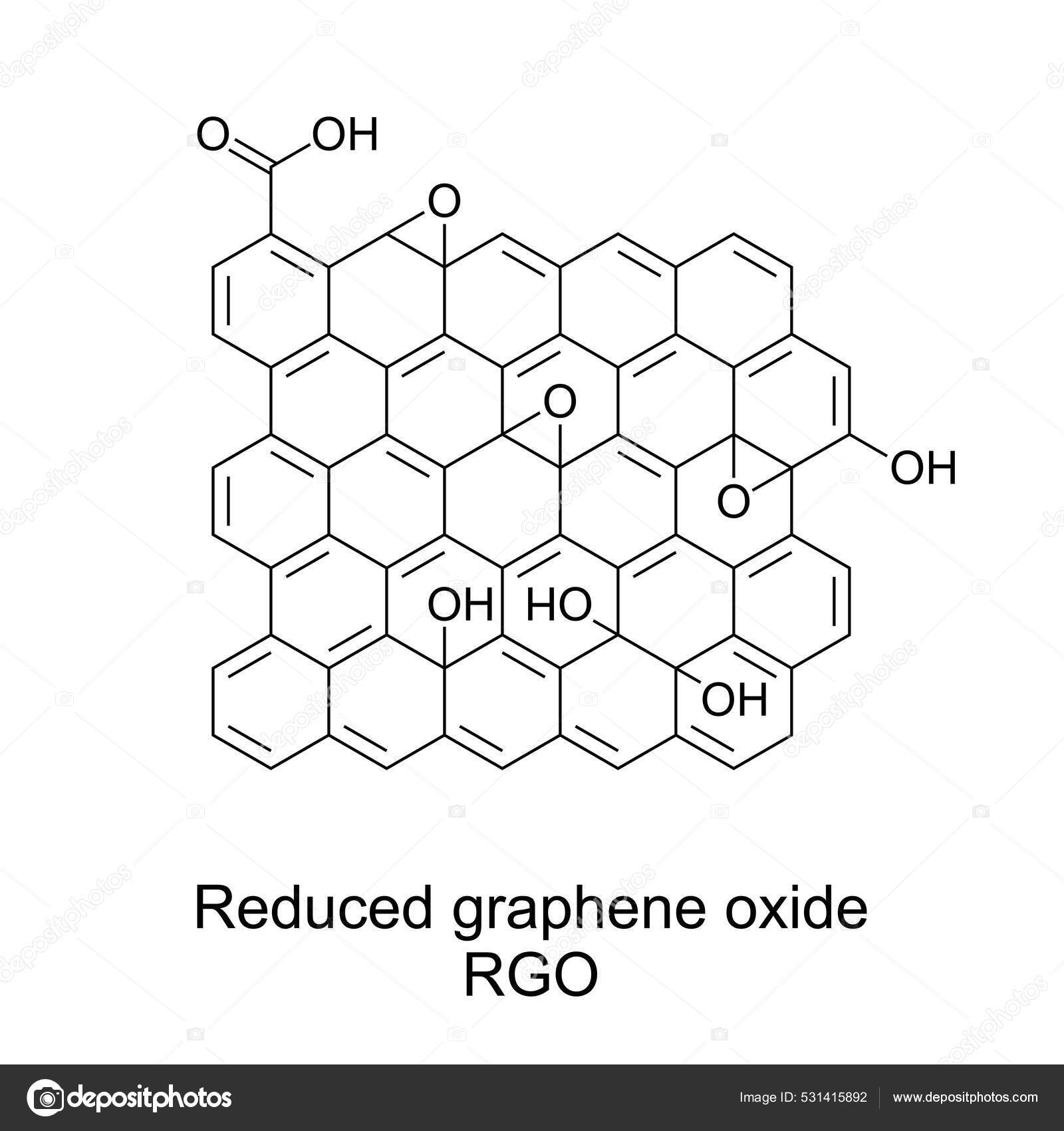 Reduced Graphene Oxide Rgo Chemical Formula Structure Nanomaterial Made ...