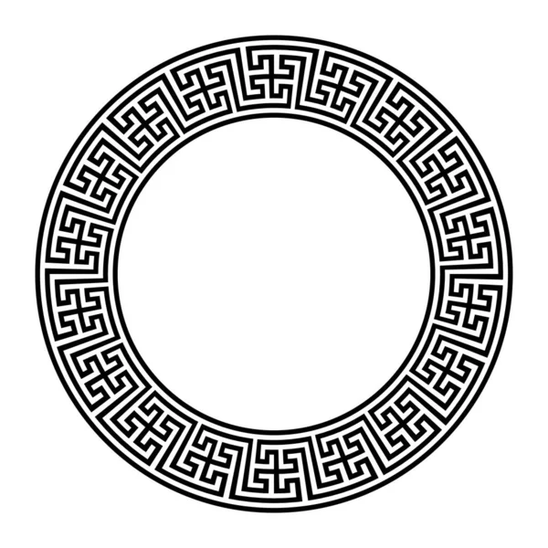 Aztec Stepped Fret Motif Circle Frame Meander Pattern Border Made ...