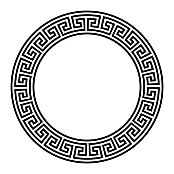 Aztec Stepped Fret Motif Circle Frame Meander Pattern Border Made ...