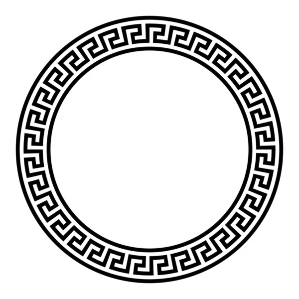 Aztec Stepped Fret Motif Circle Frame Meander Pattern Border Made ...