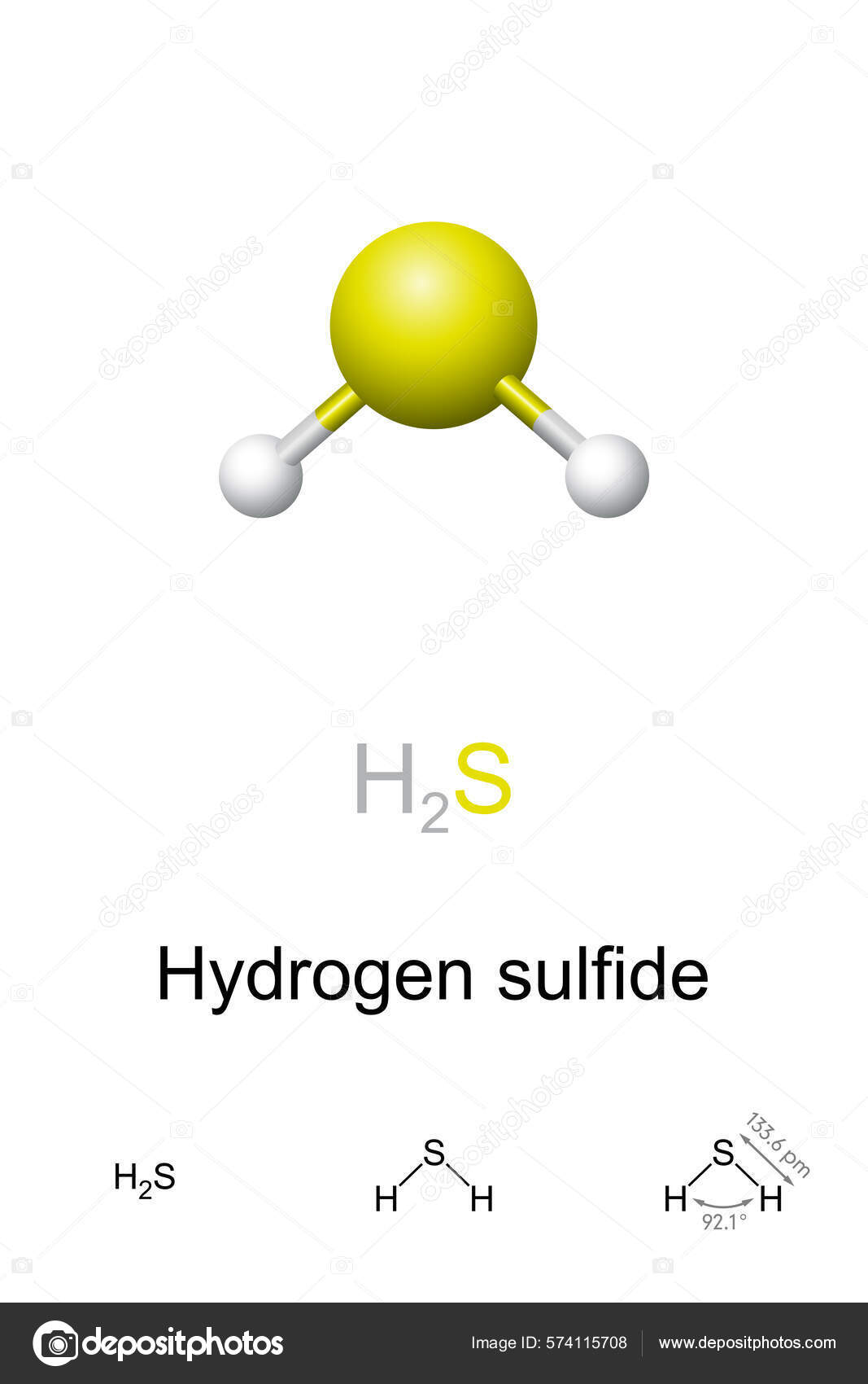 Hydrogen Sulfide Ball Stick Model Molecular Chemical Formula Chemical ... Hydrogen Sulfide Ball Stick Model Molecular Chemical Formula Chemical ...